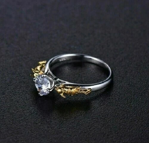 2.00Ct Round Cut Simulated Diamond Engagement Ring Band 14k Two Tone Gold Plated | eBay