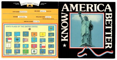 KNOW AMERICA BETTER ~ 1987 State Flags Info Wheel | eBay