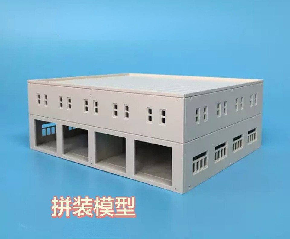 1/150/100/87 Diorama Building Model Factory Workshop Garage Scene ...