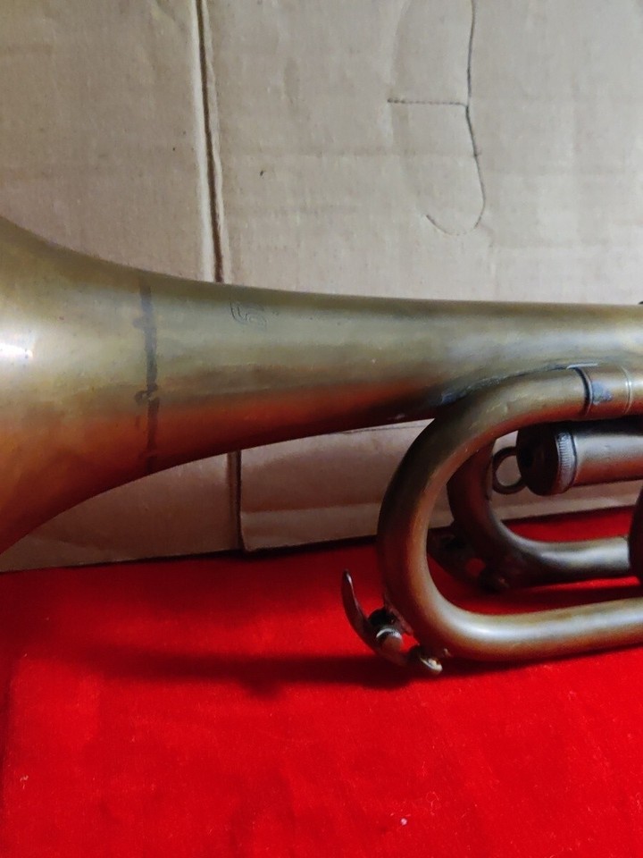 VINTAGE Ludwig BRASS SINGLE VALVE TRUMPET / BUGLE WITH MOUTHPIECE | eBay