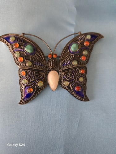 1992 MMA Metropolitan Museum of Art Sterling Vermeil Enamel Butterfly ...
