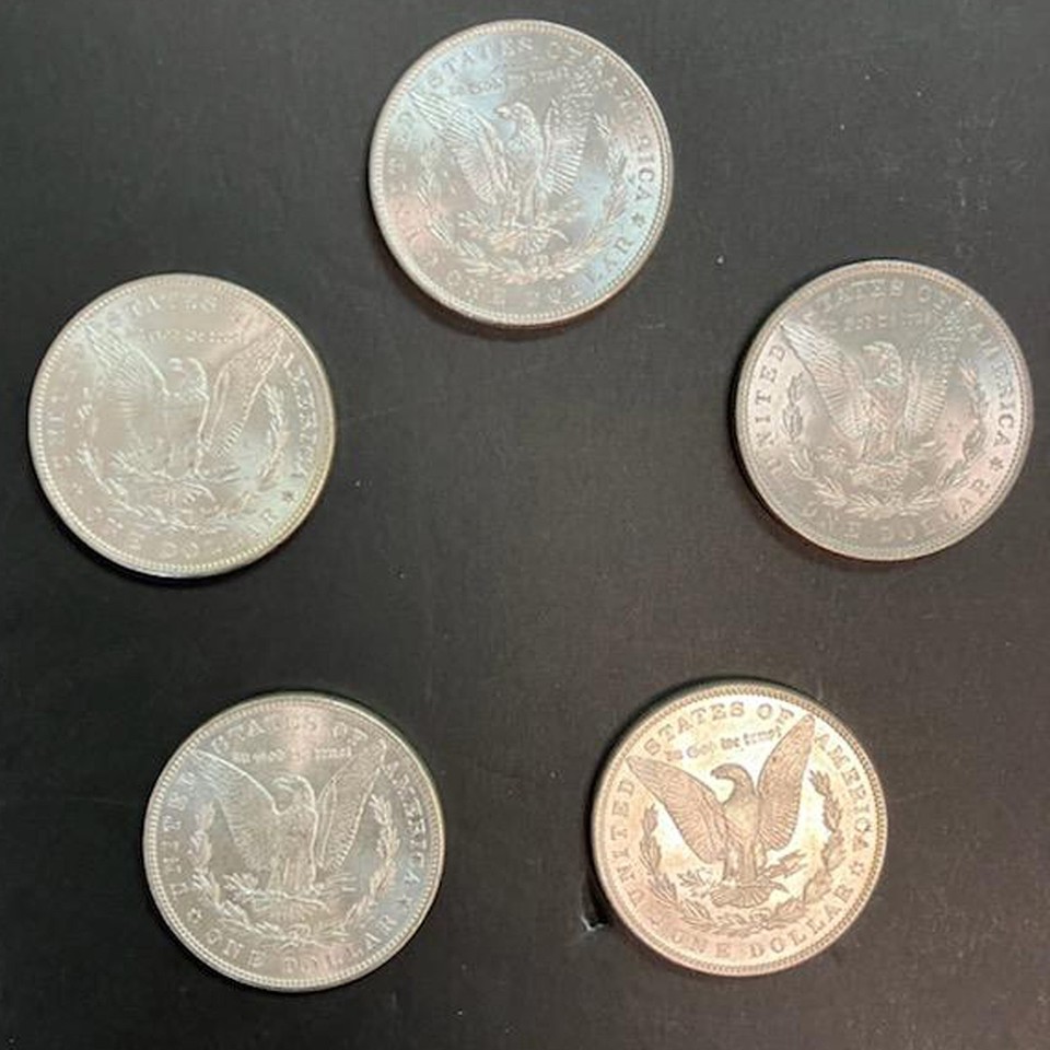 1887 P Morgan Silver Dollar 90% Silver Nice Luster RAW Quantity of 5 ...