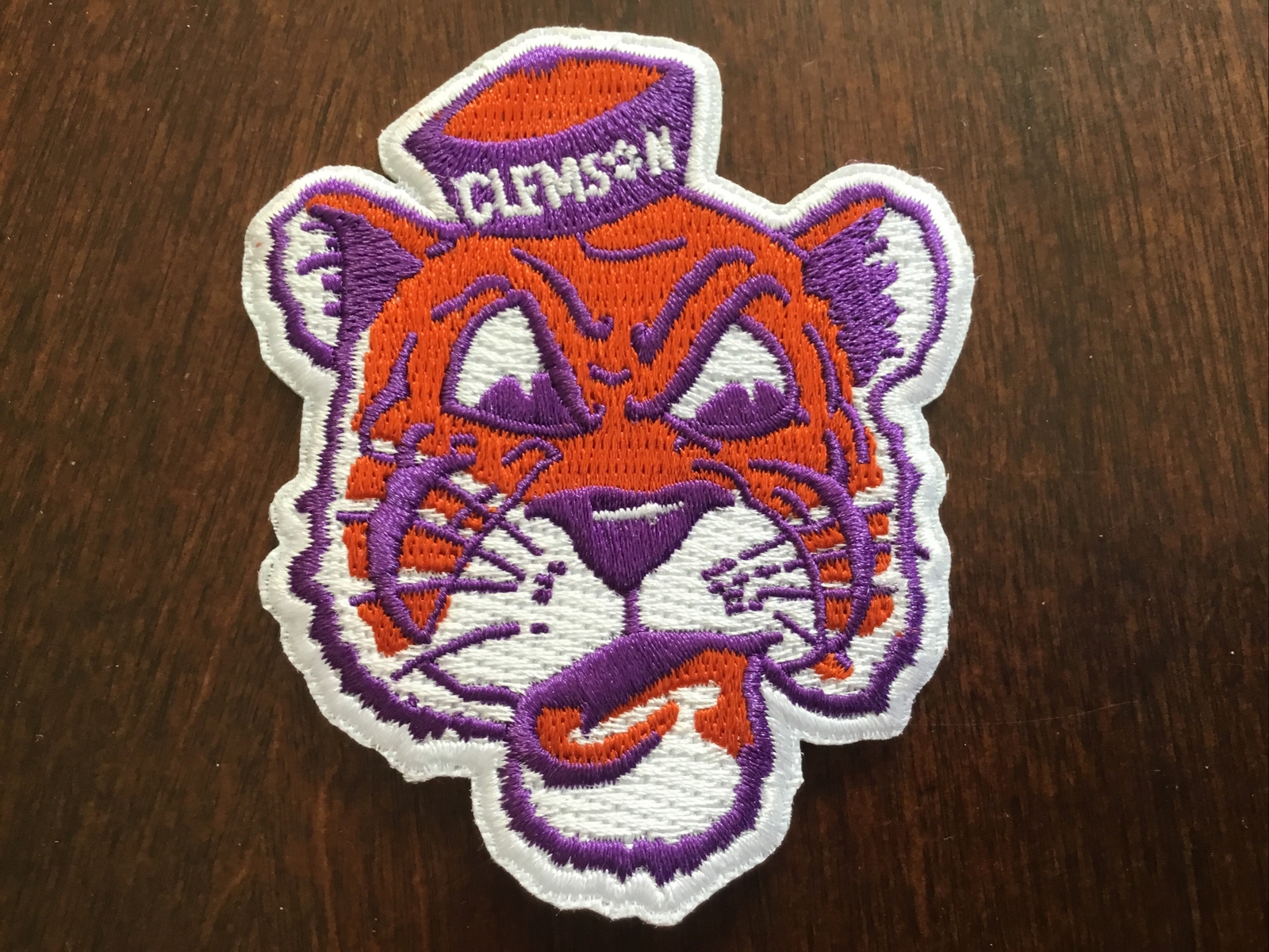 Clemson University tigers VINTAGE EMBROIDERED IRON - Sew ON PATCH 3" x ...