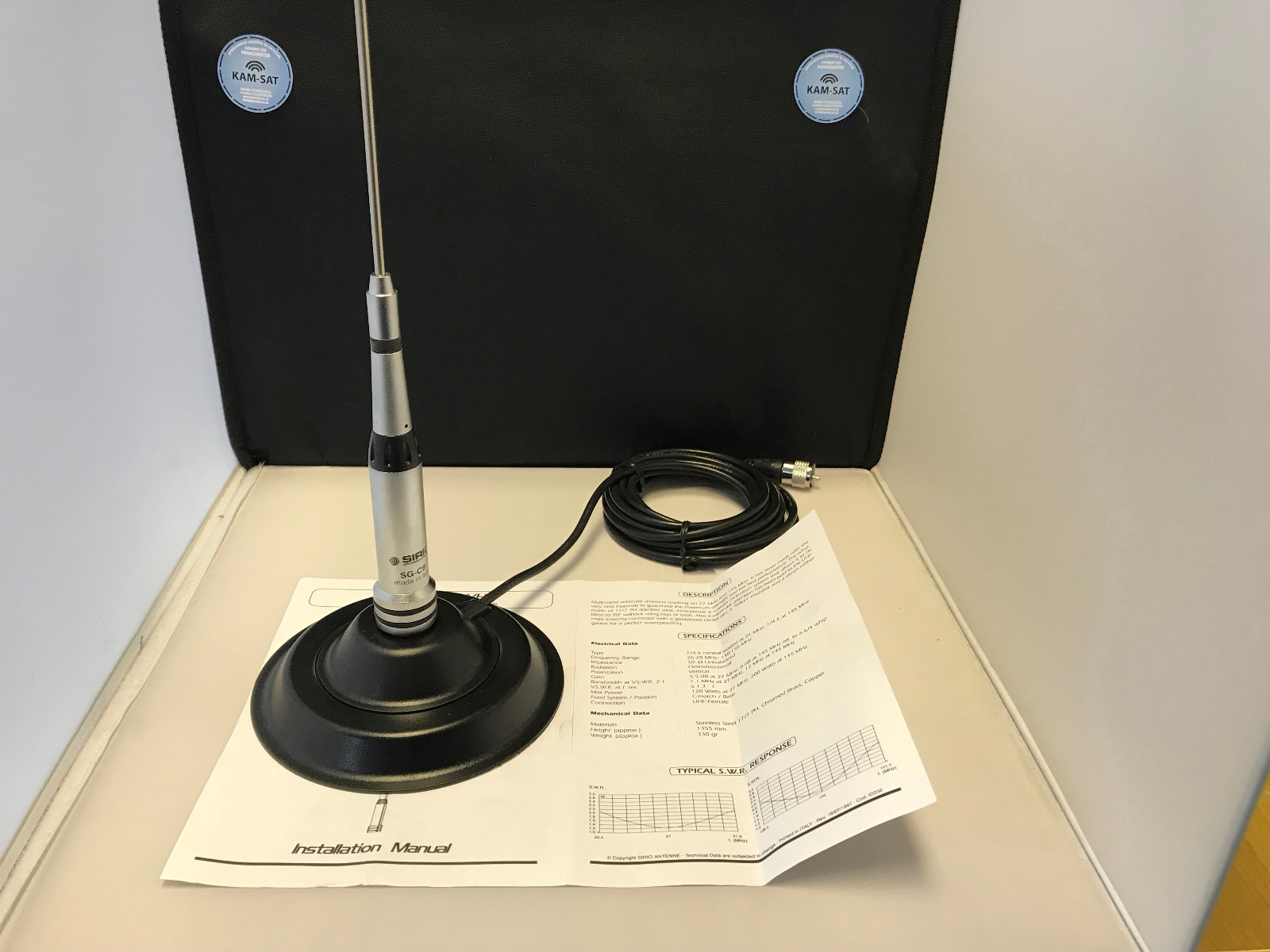 SG CB VHF Sirio HP HAM MOBILE ANTENNA DUAL BAND + MAG MOUNT 145CM | eBay