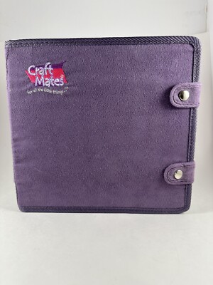 Craft Mates Lockables Organizer Case-Purple-Filled-Stamps-Scrapbook ...