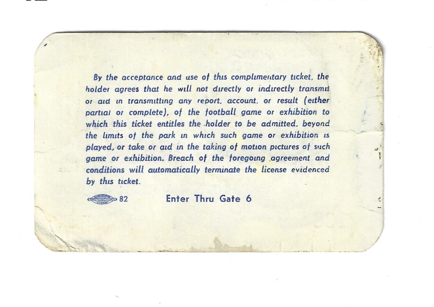 1966 CHICAGO BEARS SEASON PASS-ROOKIE OF THE YEAR GALE SAYERS-BRIAN ...