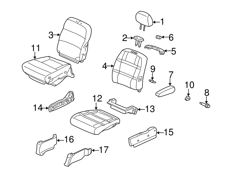 Genuine Honda Cover L Front *YR169L* (Sws) (Mild Beige) 81595-S0X-A11ZC ...