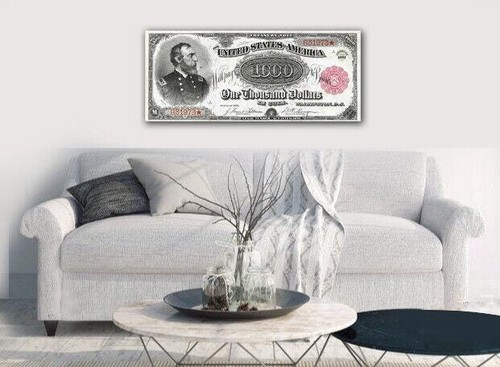 Large poster 1000 us treasury note, general meade 17"x 40" printed on ...