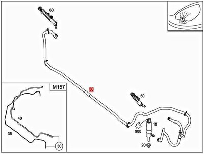Genuine MERCEDES W166 X166 GL-CLASS X166 GLE W166 GLS Hose line ...