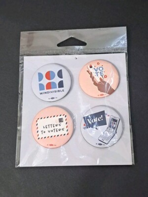 Democratic Presidential Political Buttons 4 Pack 2020 Letters To Voters ...