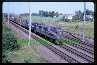 Original Slide, PRR Pennsylvania Electric GG1 #4854 Freight Train ...