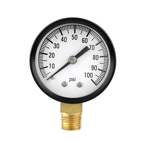 Water Oil Vacuum Dry Pressure Gauge Side Mount 1/4 Inch Pipe Thread ...