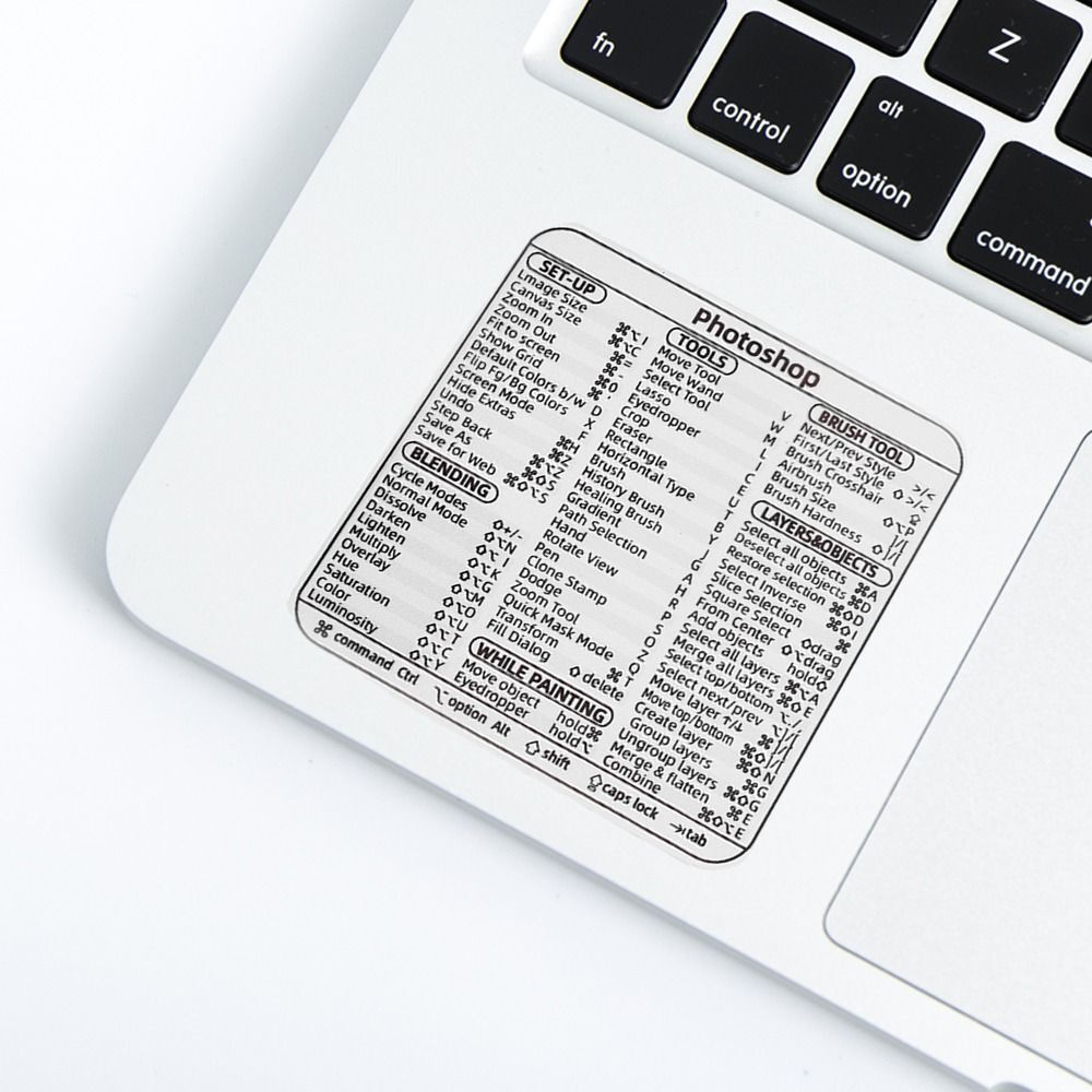 4PCS PS/PR/AI/ID/LR/AU Quick Key Sticker Notebook Decorations Laptop ...