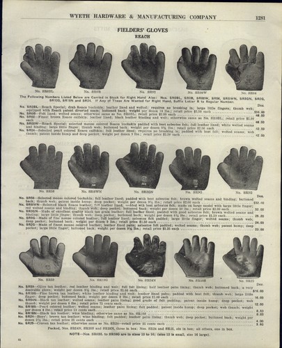 1914 PAPER AD Reach Baseball Glove Full Webb Web Vintage Special First ...
