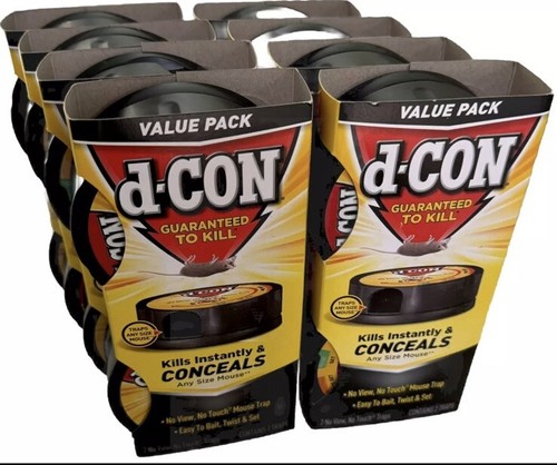 Lot of 8 D-Con 2 Pack, No Touch Covered Mouse Trap, 16 Total Traps FREE ...
