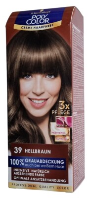 Schwarzkopf Poly Color 39 Hellbraun Haarfarbe, 100% Grauabdeckung | eBay