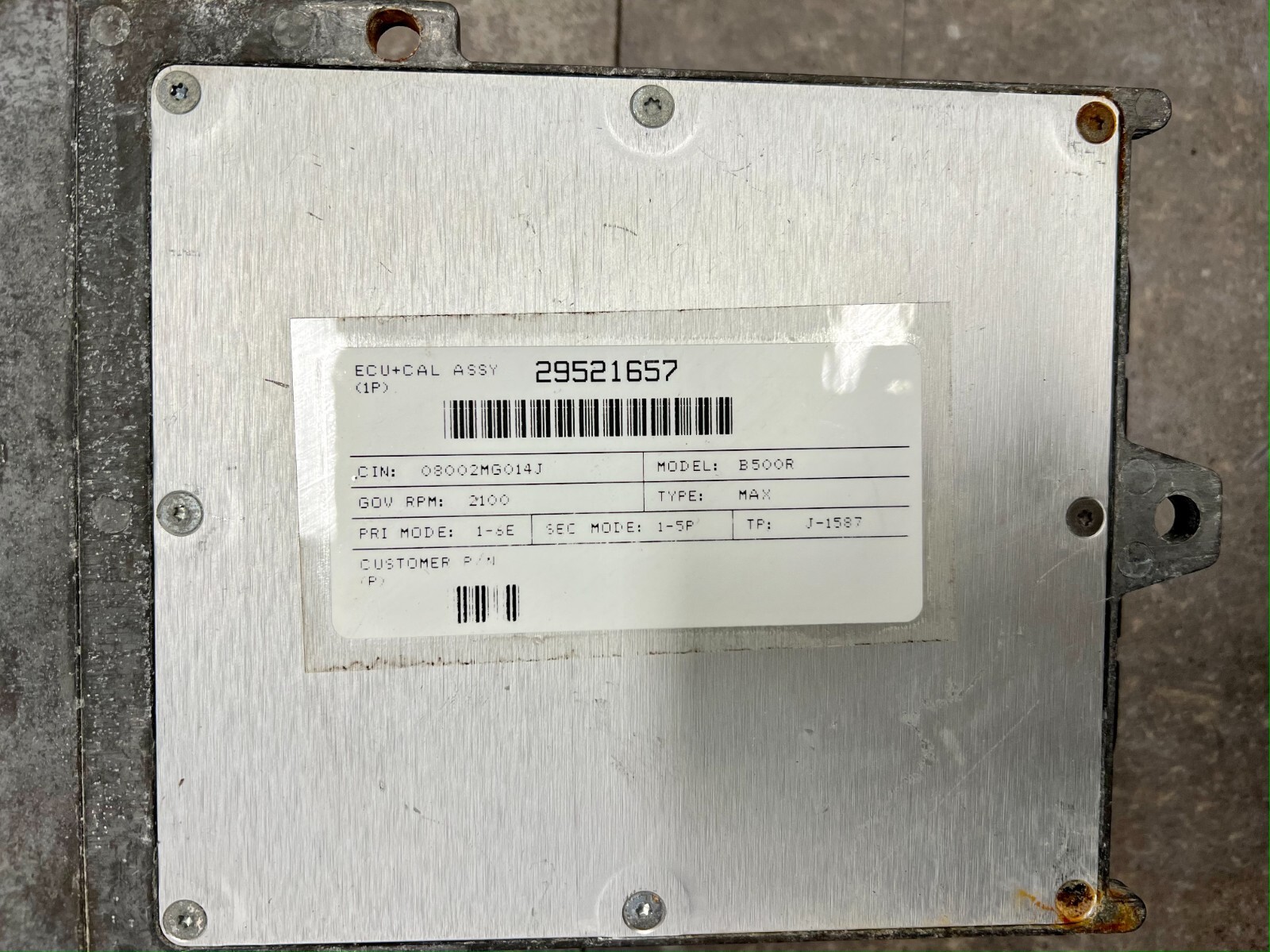 Allison B500R TCM ECU+CAL ASSY 29521657, CIN 08002MG014J | eBay