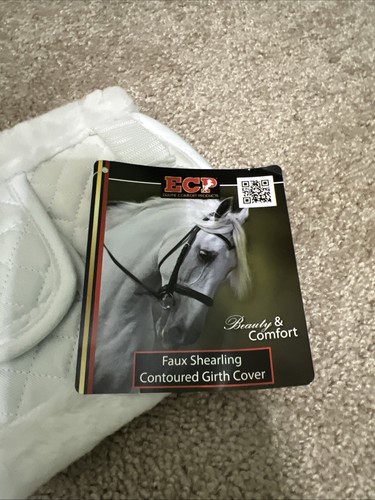 ECP Faux Shearling Contoured Girth Protection Cover - White | eBay