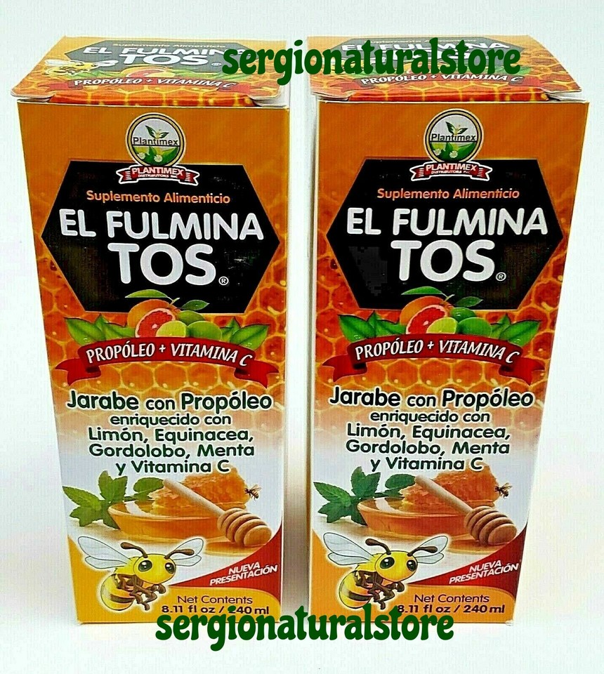 JARABE PARA LA TOS FULMINA TOS COUGH SYRUP 240 ml PROPOLEO EQUINACEA (2 ...