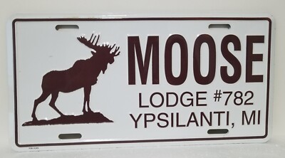 ITEM 817 VINTAGE MI YPSILANTI MICHIGAN MOOSE LODGE #782 LICENSE PLATE ...
