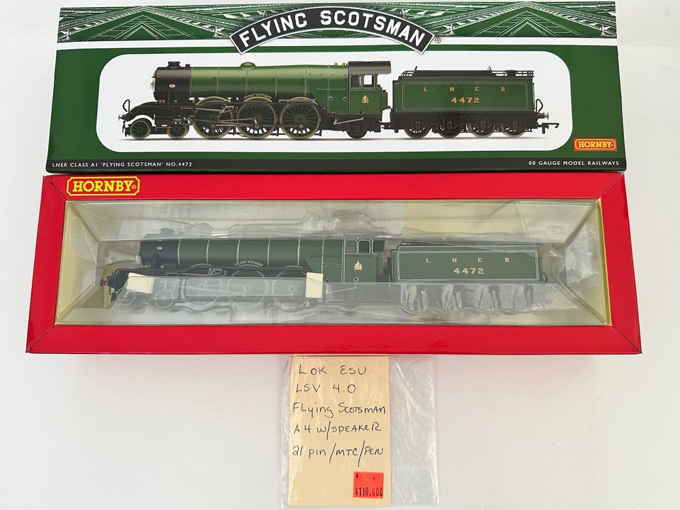 Hornby OO Scale R3636 Lner Flying Scotsman Loco 4472 & 7 Freight Cars ...