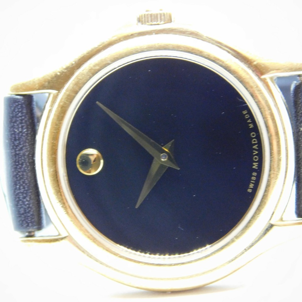 Movado Museum 87 E4 0823 Swiss Made Genuine Leather Women's Watch New ...