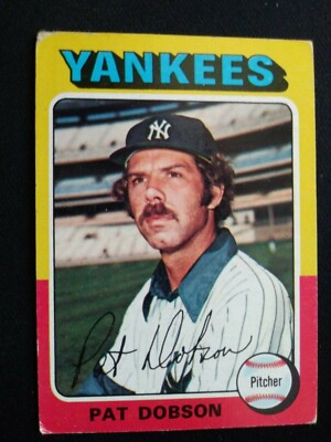 1975 Topps Baseball Card # 44 Pat Dobson - New York Yankees SP | eBay