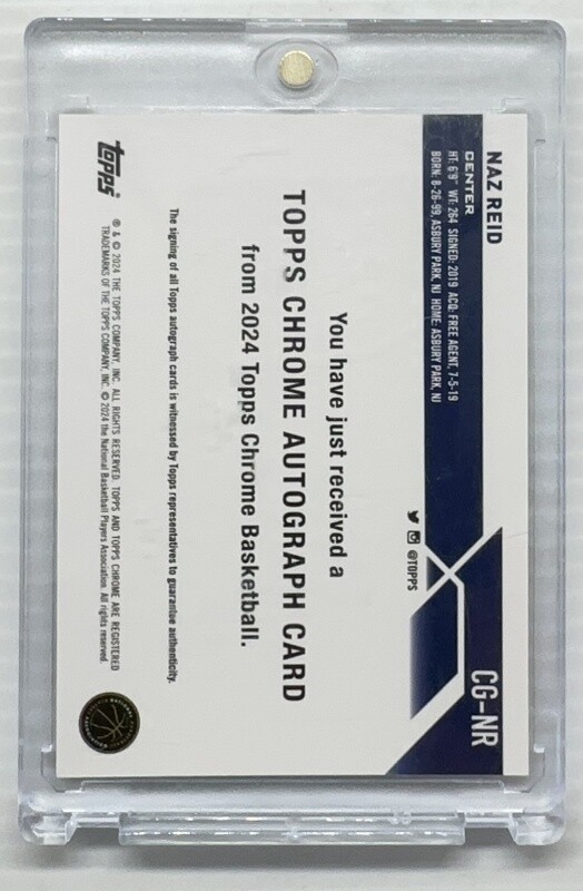 2023-24 Topps Chrome Naz Reid Auto Autograph #CG-NR Timberwolves | eBay