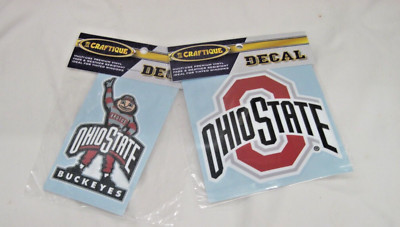 OHIO STATE UNIVERSITY SET OF 2 OHIO STATE/STANDING BURTUS ADHESIVE ...