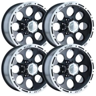 (Set-4) Ion 174 16x8 5x114.3 -5mm Black Machined Wheels Rims 16 Inch | eBay