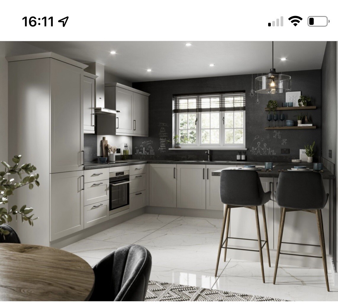OFFER 10 FOR £240 Harvard Pebble Matt shaker kitchen doors | eBay UK