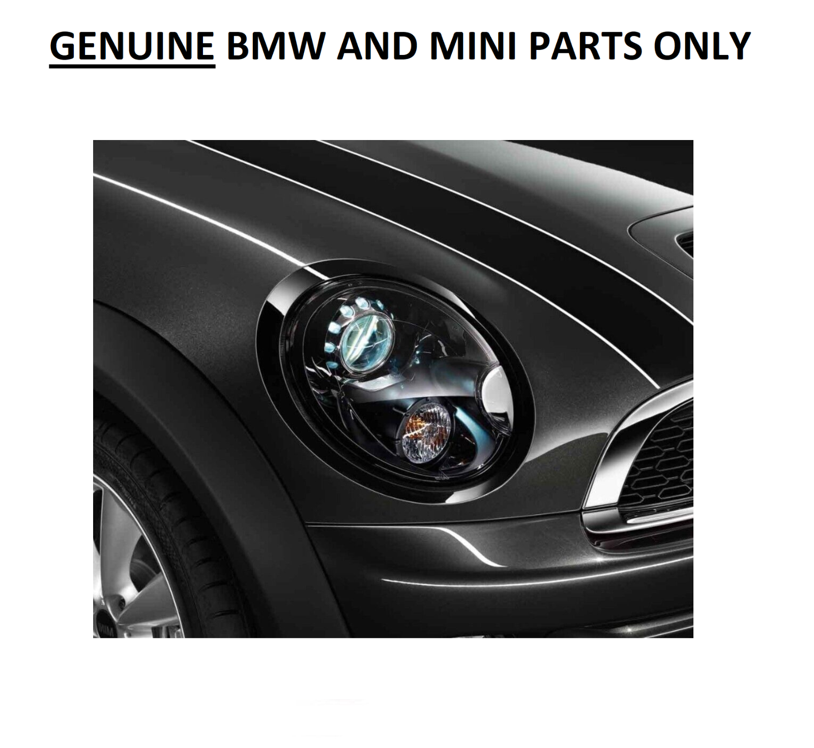 GENUINE MINI Head Light Trim Ring. RIGHT. R55 R56 R57 R58 R59. JET ...