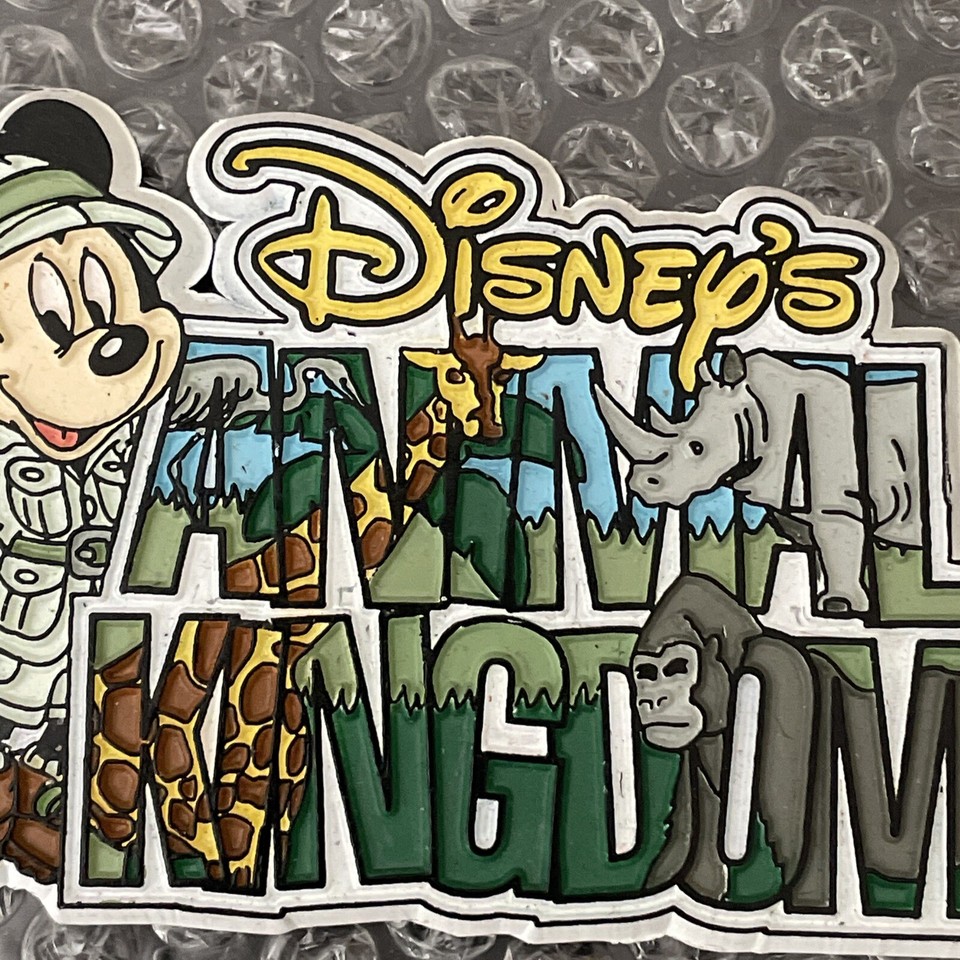 Vintage Disney Animal Kingdom Fridge Magnet Safari Mickey Mouse Giraffe ...