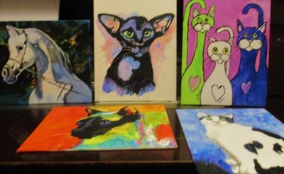 Your Choice Abstract Original acrylic canvas 8 x 10 CJ Lee | eBay