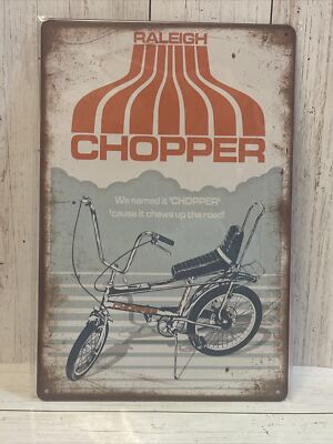 Metal Sign - 1970 Raleigh Chopper Bicycle - Vintage Look Reproduction ...