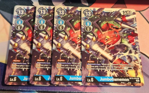 x4 Digimon Versus Royal Knights JUMBOGAMEMON BT13-032 Blue/Black Uncommon | eBay