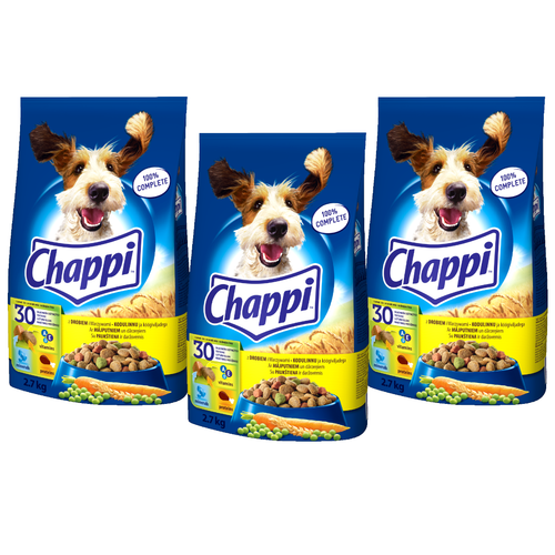 Chappi à la volaille et légumes nourriture pour chien 2,7 kg 3 pièces ...