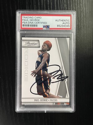 2010-11 Prestige Paul George Rookie Auto PSA DNA Authentic Auto Rookie ...