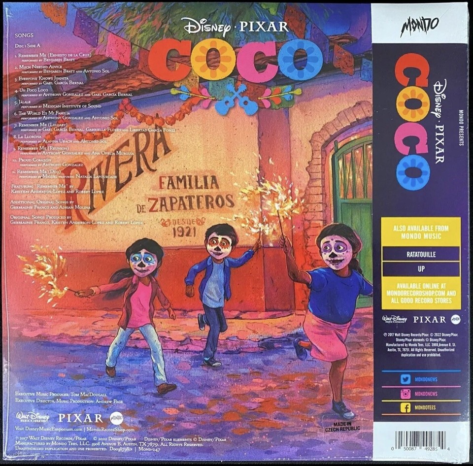Coco Original Motion Picture Soundtrack – MONDO - 2x 180 Gram Colored ...