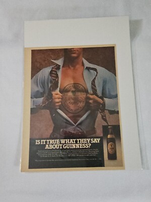 1984, Guinness Extra Stout Proof Print Ad, 10x12, (BM178) | eBay