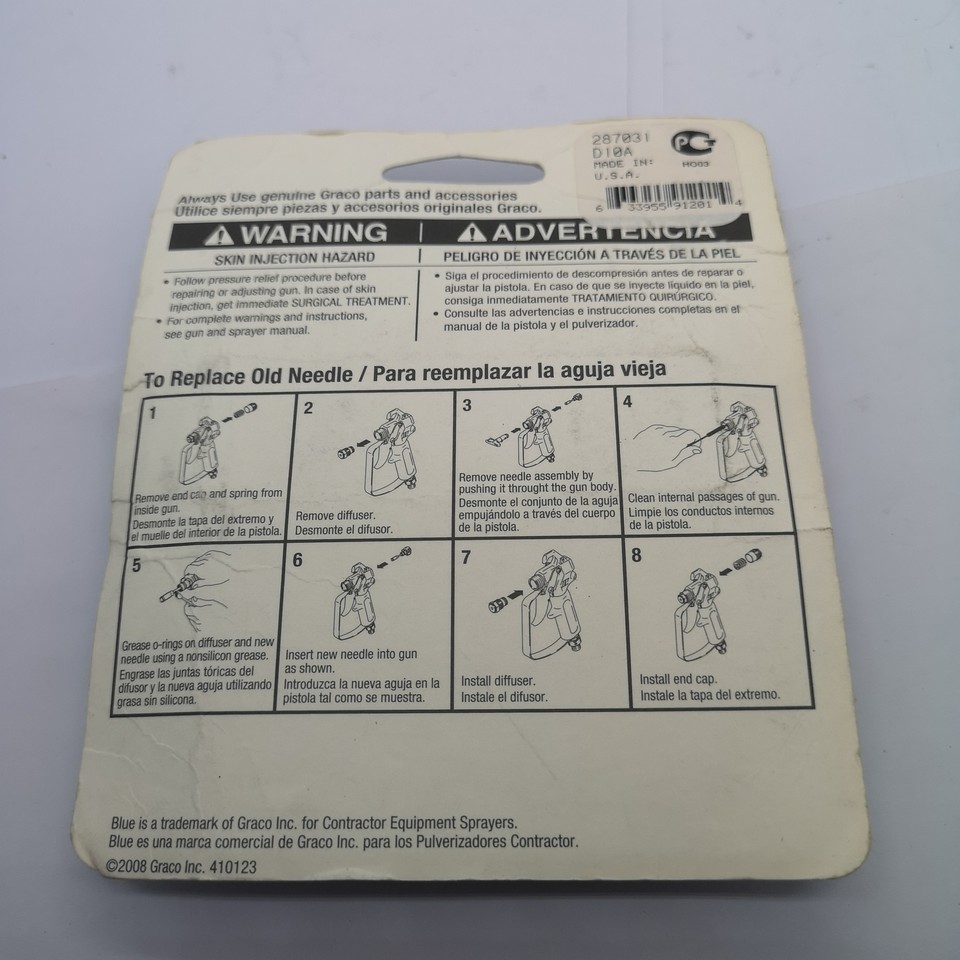 Graco Contractor Gun Repair Kit 287031 287-031 | eBay