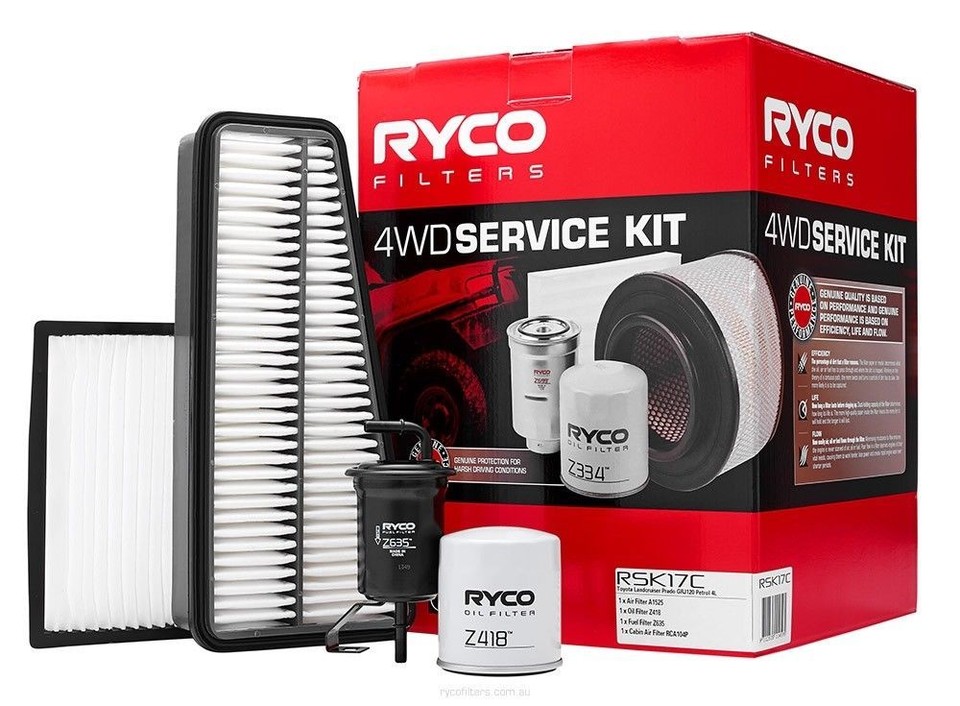 Ryco RSK17C 4WD Service Kit FOR Landcruiser Prado GRJ120 Petrol 4.0 ...