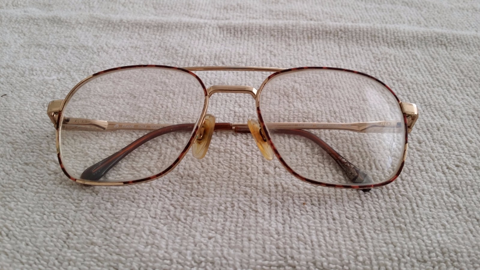 Men's Luxottica Kuxx Gilbert Gold Plated Rx Eyeglasses Frames 54/18/135 ...