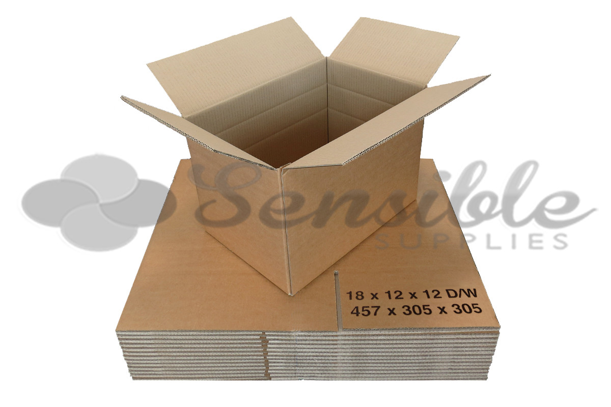 10 X STRONG DOUBLE WALL MOVING SHIPPING POSTAL CARDBOARD BOXES 18X12X12 ...