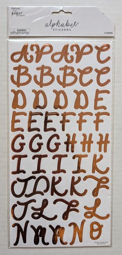 Rose Gold Metallic Alphabet Letters Numbers Scrapbook Stickers The ...