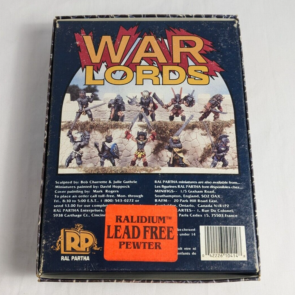 RAL PARTHA Miniature Set Box **BOX ONLY** WARLORDS 10-414 1980s | eBay