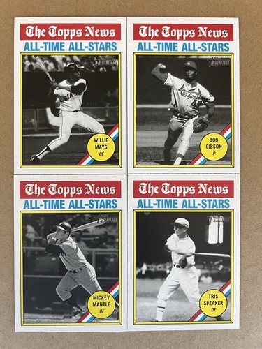 2025 Topps Heritage Baseball The Topps News All-Time All Stars 4 Card ...