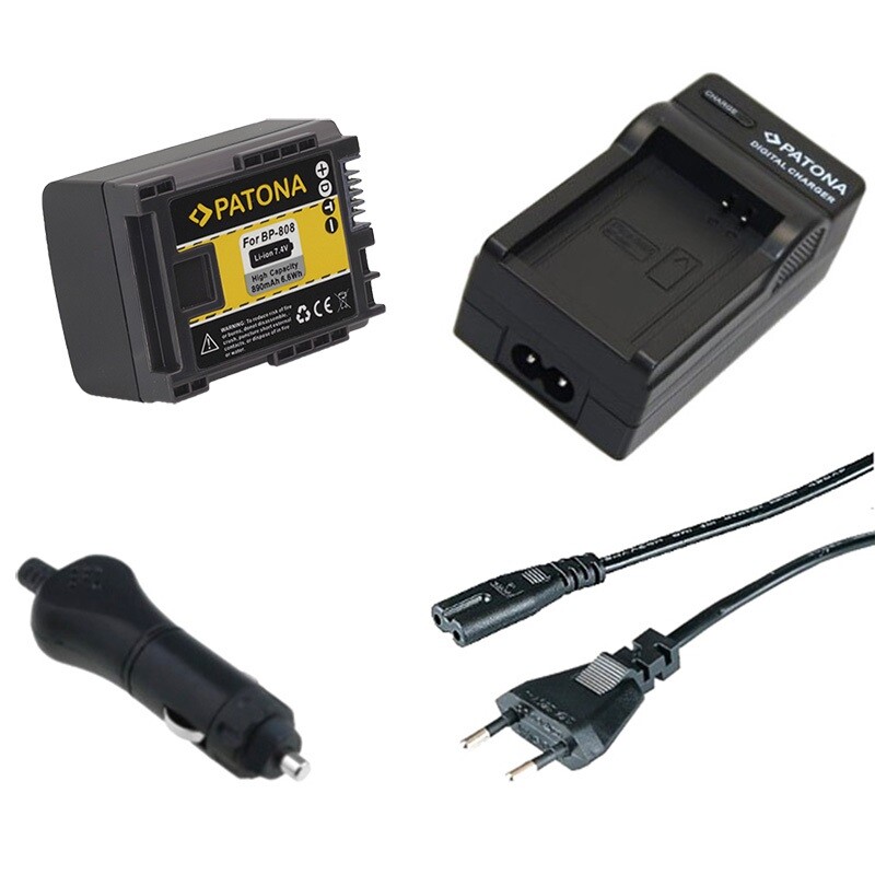 Batteria Patona + Caricabatteria casa/auto per Canon Legria HF-S200 HD ...
