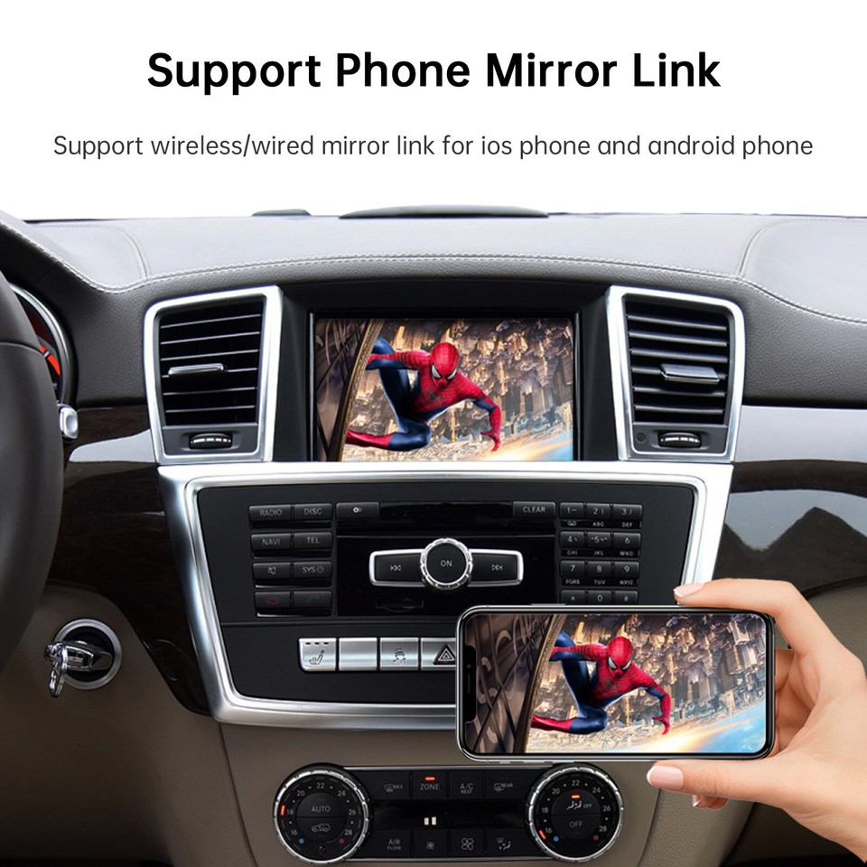 For Mercedes Benz ML 350 W166 GL550 X166 Wireless CarPlay Android Auto ...