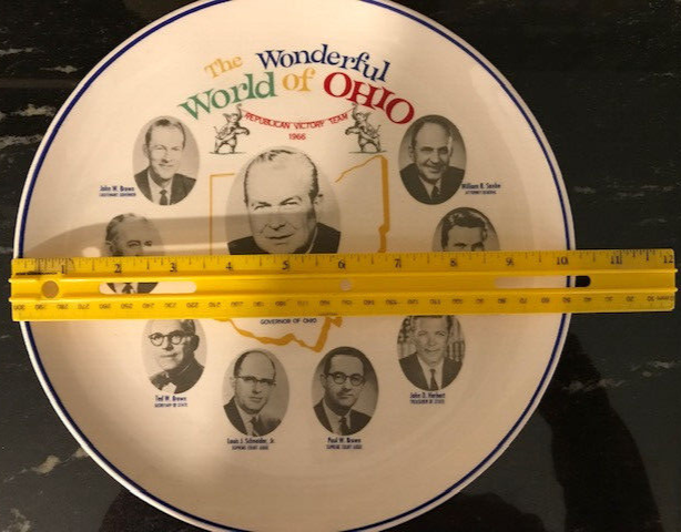 Vintage 1966 Ohio Republican Commemorative Plate - James A. Rhodes | eBay